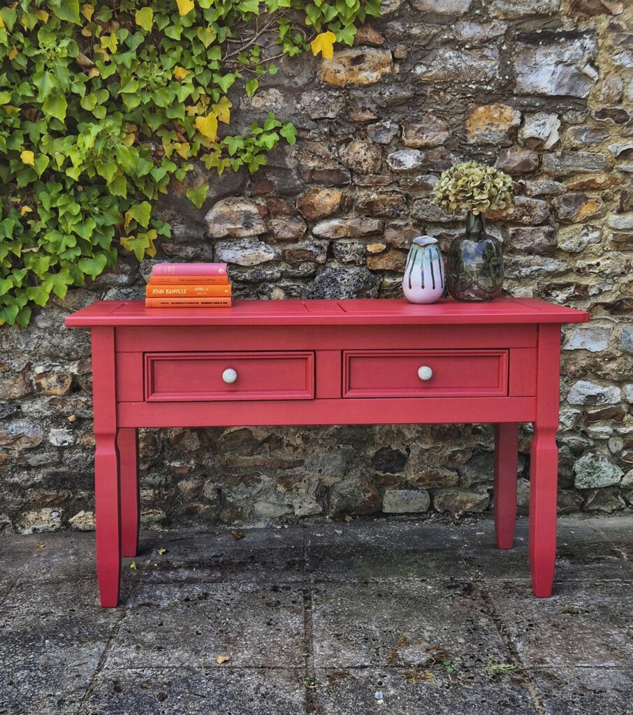 Hand-Painted Console Table - Farrow and Ball - Rectory Red - Annemarie ...